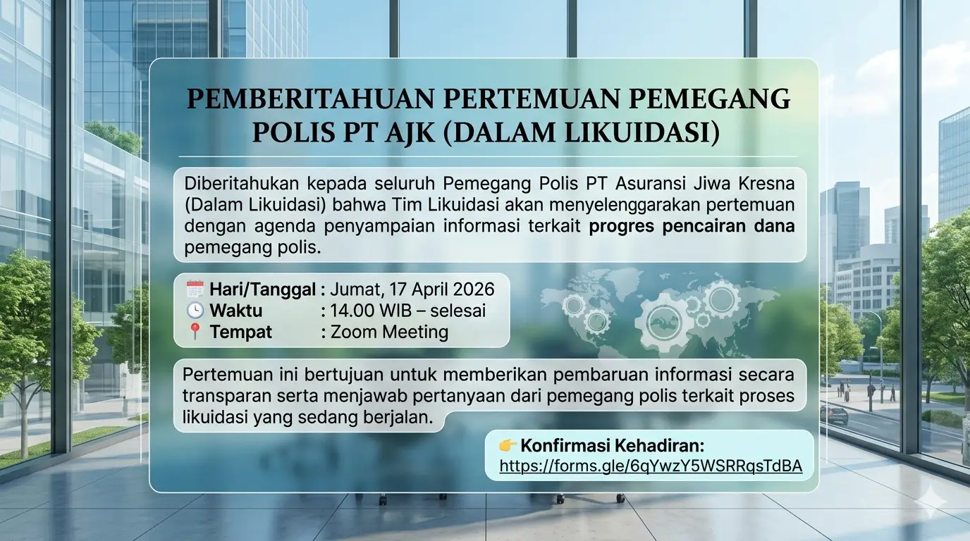 Pemberitahuan Pertemuan Pemegang Polis PT AJK (Dalam Likuidasi) - Tim ...